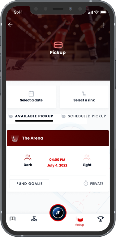 Pickup - Rink Rats Hockey Mobile App